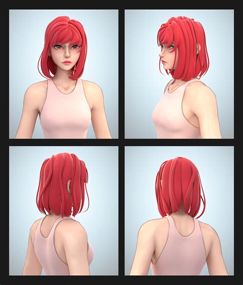 Geometry Nodes Stylized Hair Blender Tests Blender Artists Community