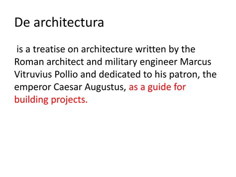 History Roman Architecture Vitruvius And The 1st Metaphysics Pptx