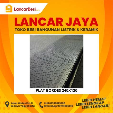 Jual Plat Bordes 240cmx120cm Plat Permukaan Gelombang Plat Konstruksi Proyek Plat Jalan