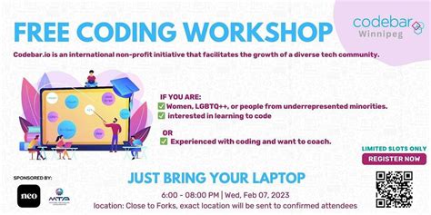 5th Free Coding Workshop Tbawinnipegr2h 3j2ca February