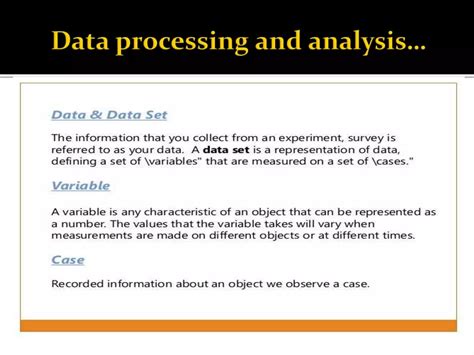 unit 8 data processing analysis and presentation and application 1 pptx