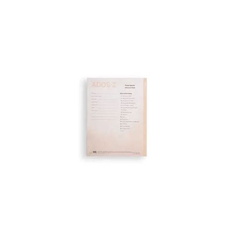 Ados 2 Protocol Booklet Module 4 Pack Of 10