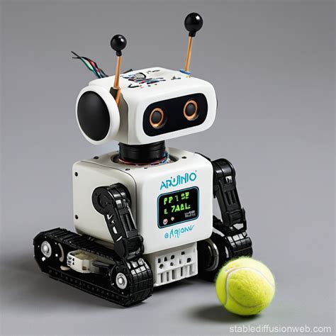Arduino Robot Picking Tennis Balls Stable Diffusion Online
