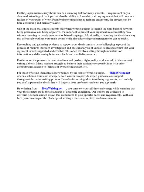 Persuasive Essay Thesis Builder Pdf Persuasive Essay Thesis Builder Pdf