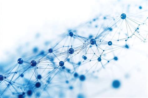 Abstract Network Structure Interconnected Nodes Blue Tones Digital