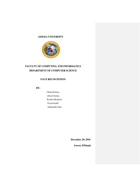 Face Recognition Pdf Biometrics Pattern Recognition