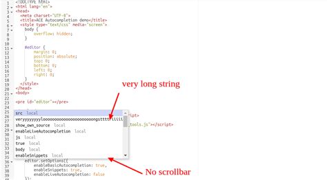 No Scrollbar For Long Autocompletion Values Displayed Issue Ajaxorg Ace Github