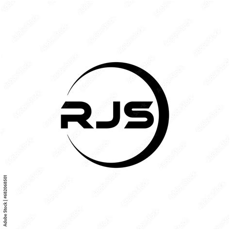 RJS Letter Logo Design With White Background In Illustrator Cube Logo Vector Logo Modern