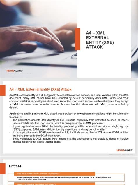 A4 Xml External Entity Xxe Attack © 2020 Nexusguard Limited Confidential And Proprietary