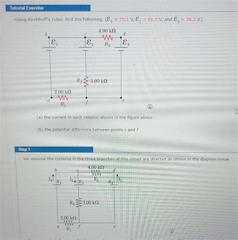 solved using kirchhoff s rules find the following