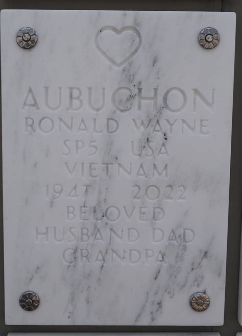 Ronald Wayne Aubuchon 1947 2022 Mémorial Find A Grave