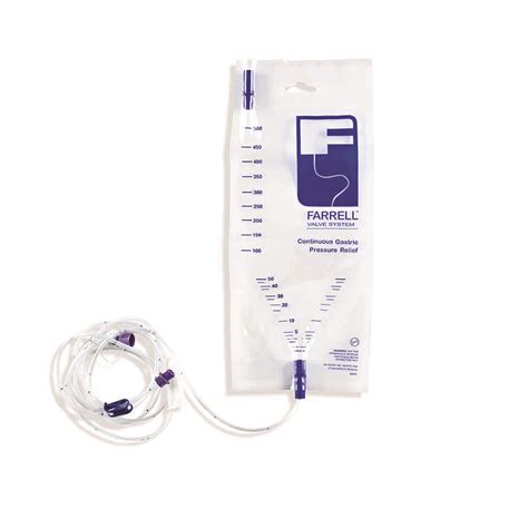 Farrell Valve Closed Enteral Decompression System With Enfit