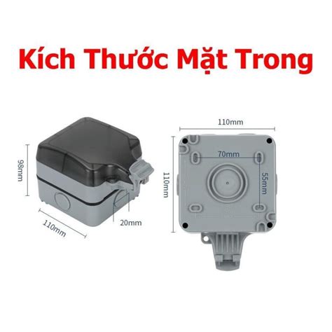 Ổ Cắm Đôi 3 Chấu Chống Nước Chính Hãng Tenko Tk Ip66 01 Thiết Bị Điện