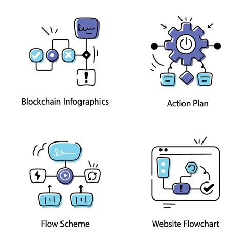 Doodle Icon Set Depicting Workflow Diagrams 37341024 Vector Art At Vecteezy