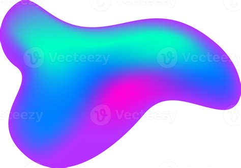 Gradient Blob Shape Abstract Organic Random Form Liquid Fluid Background Amoeba Bubble And