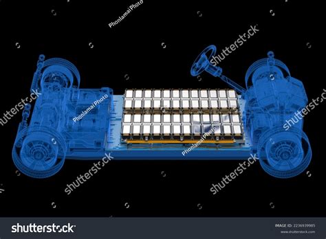 3d 렌더링 X Ray 전기차플랫폼에 배터리 셀 스톡 일러스트 2236939985 Shutterstock