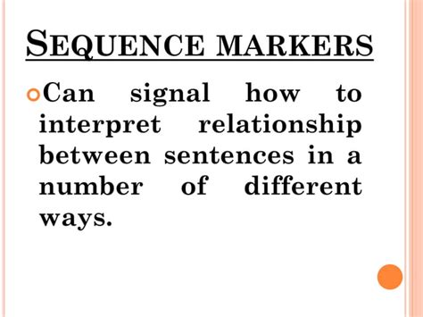 Sequence Markers Pdf Sequence Marker Slide Show Pdf