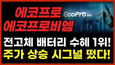 🔵에코프로비엠 전고체는 시작일 뿐 이제 주가 상승만 남았다 🔥 에코프로 에코프로비엠 에코프로비엠주가전망 에코