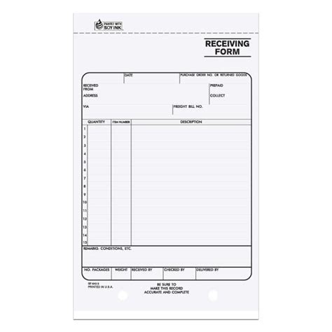 Receiving Form For Shipping And Receiving Designsnprint