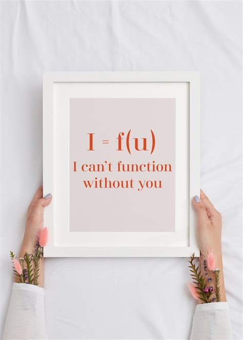 I Cant Function Without You Printable Math Poster Etsy