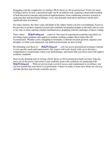 3d reconstruction phd thesis pdf
