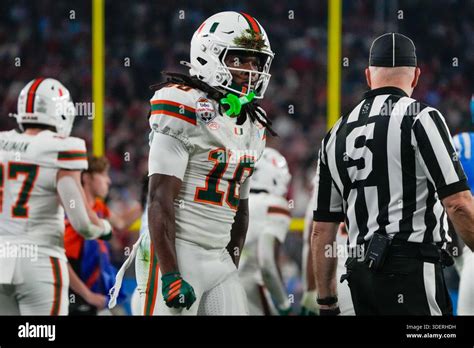 Miami Hurricanes Wide Receiver Malachi Toney 10 During The First Half