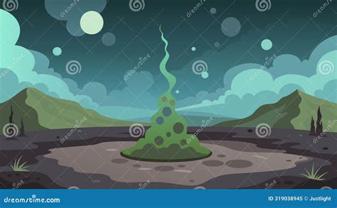 An Eerie Mist Hovering Over A Peat Bog Where Ancient Organic Matter