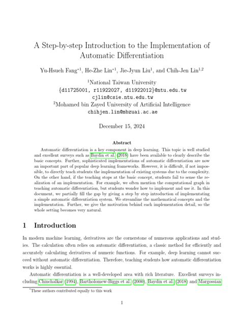 a step by step introduction to the implementation of automatic