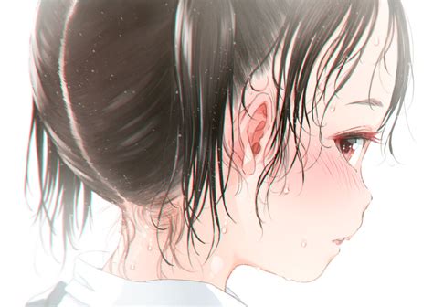 땀에 젖은 머리카락을 너무 표현한 그림 유머 게시판