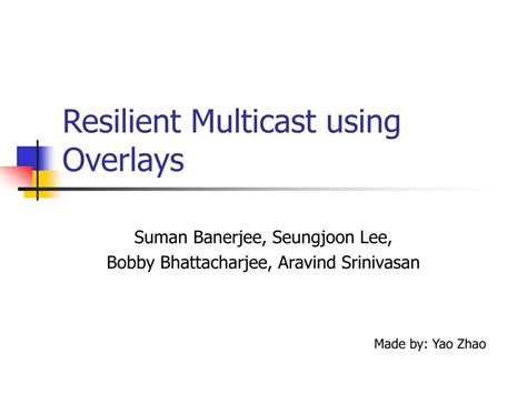 Ppt Resilient Multicast Using Overlays Powerpoint Presentation Free