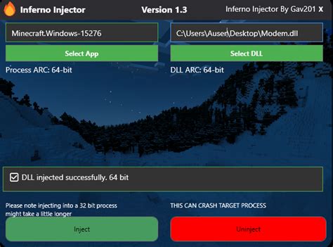 Github Gav2011infernoinjector An Uwp 32bit And 64 Bit Dll Injector