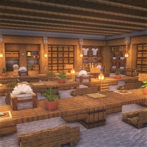 Minecraft Workshop Design With Spacious Storage Room