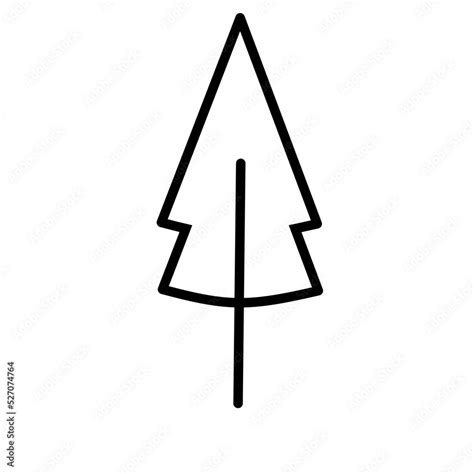 Tree Icon Tree Simple Logo Tree Lineart Simple Tree Vector Christmas Tree Stock Vector