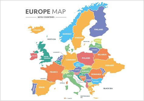 Large Printable Map Of Europe European Countries Map Of Europe