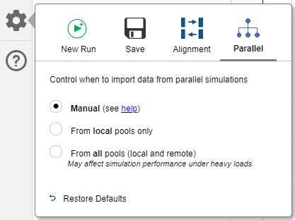Simulink sdi enablePCTSupport 並列シミュレーションからシミュレーション データ インスペクターにデータを