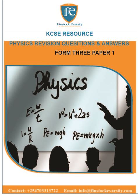 Physics Form 3 Paper 1 002 Term 2 2023 Finstock Evarsity Resources