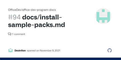 docs install sample packs md · issue 94 · officedev office dev program
