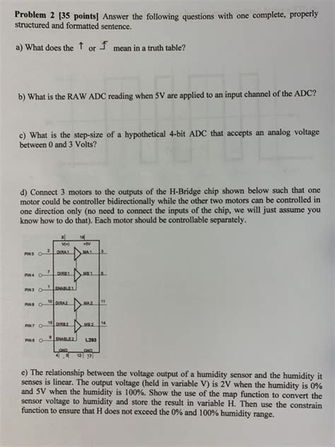 Solved Problem 2 35 Points Answer The Following Questions