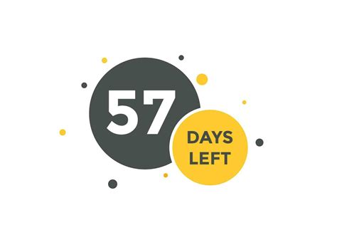 57 Days Left Countdown Template 57 Day Countdown Left Banner Label