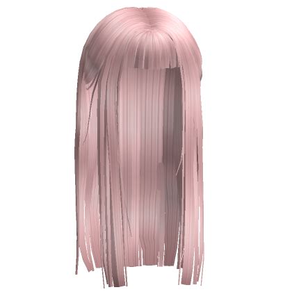 Hime Pink Long Straight Hair W Bangs Roblox