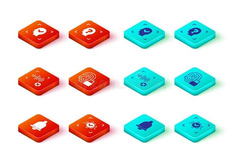 Set Motion Sensor Voice Recognition Rejection Voice Fingerprint With Lock Face And Icon