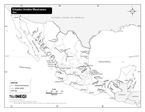 Mapa De Mexico Rios Blanco Y Negro Pdf