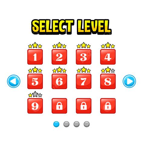 select level ui interface game app design vector achievement app