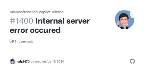 Internal Server Error Occured Issue 1400 Microsoft Vscode Copilot