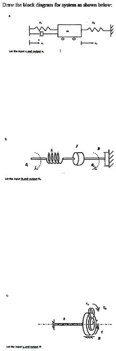 Solved Draw The Block Diagram For System As Shown A Te Block Diag