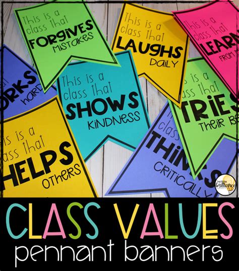 Class Values Banners Community Character Building Display Teaching