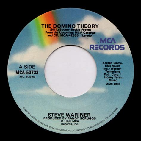 Steve Wariner The Domino Theory 1990 Gloversville Pressing Vinyl