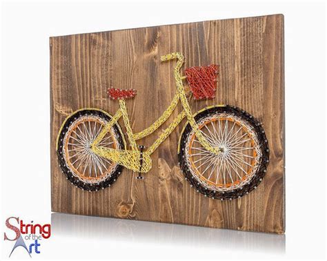 Bicycle String Art Kit All Supplies Included Diy Craft Kit For