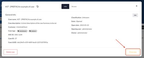 case operations documentation
