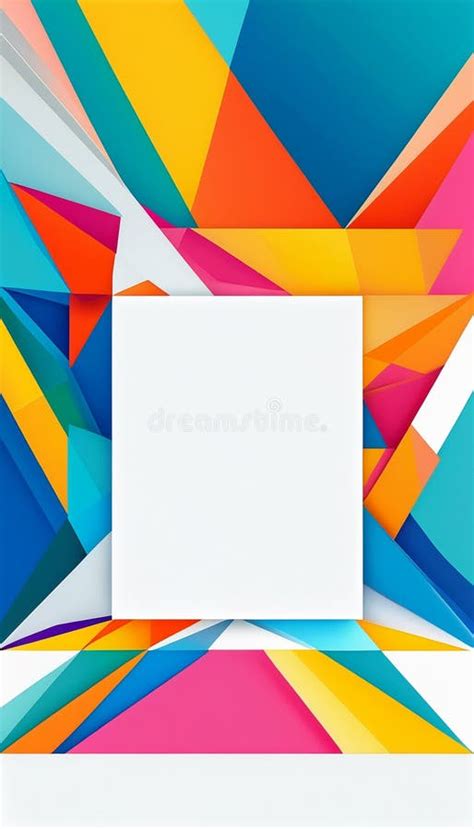 Colorful Abstract Shapes Create A Vibrant Backdrop For Creativity Stock Illustration